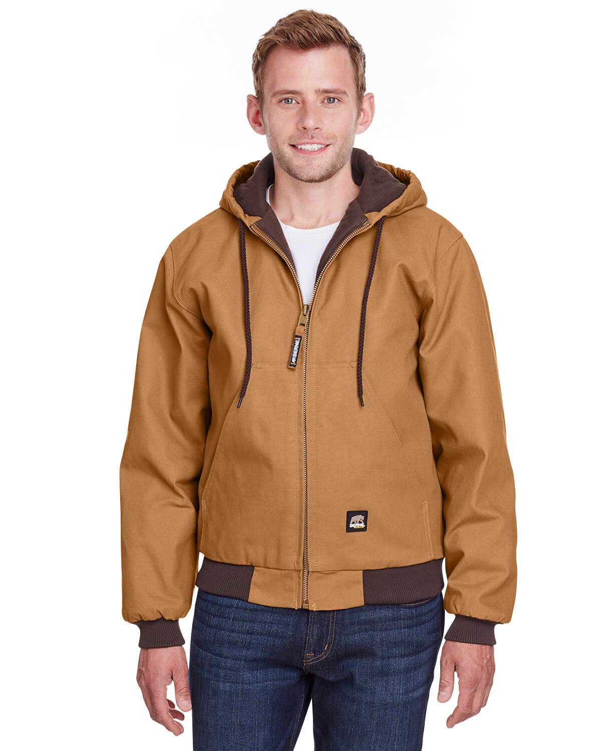 Custom Berne Men's Highland Washed Cotton Duck Hooded Jacket - Coastal ...