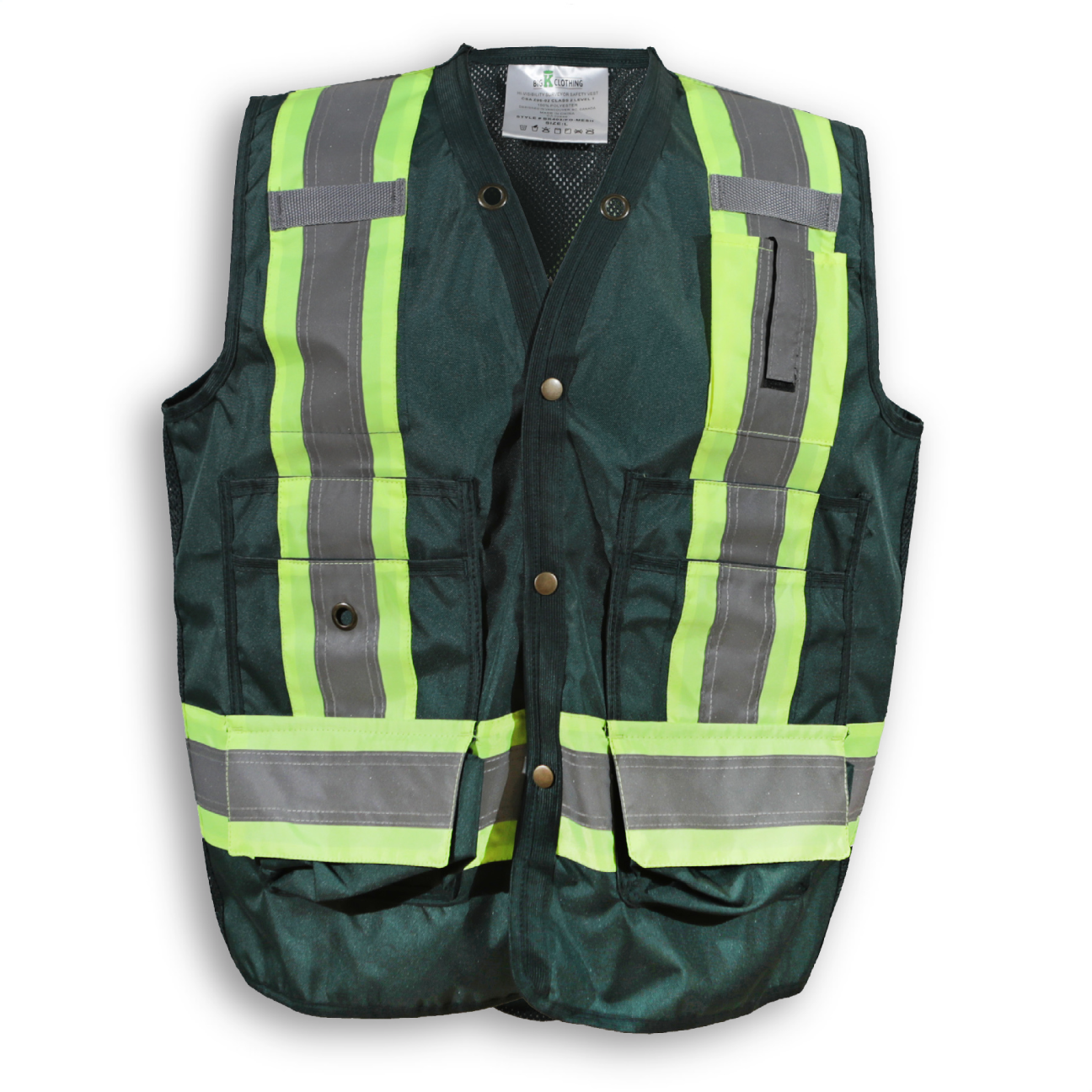 Custom Big K 100 Percent Polyester Mesh Surveyor Vest - Coastal Reign
