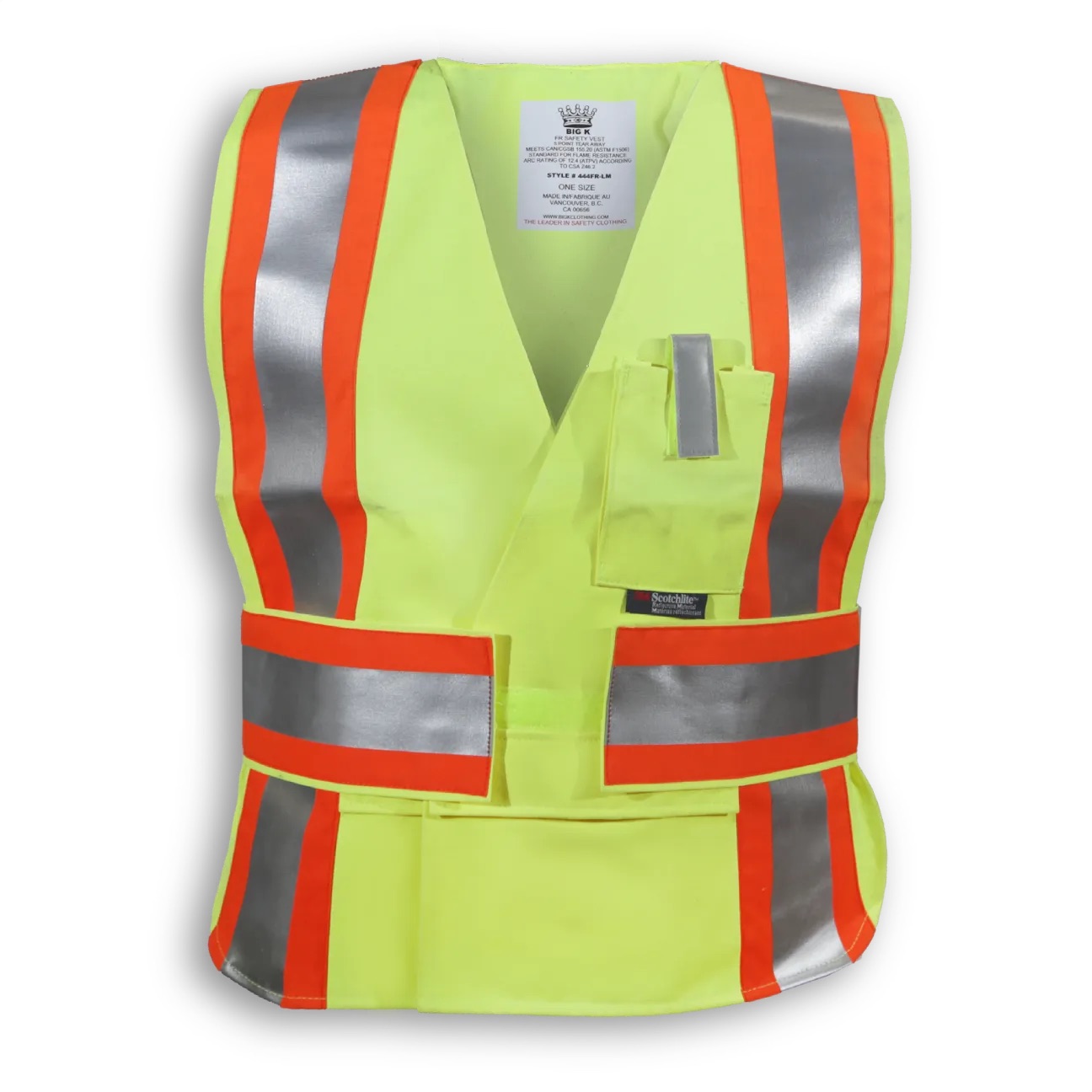 Custom Big K Clothing Indura Ultrasoft FR Traffic Safety Vest - Coastal ...