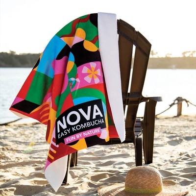 Custom Printed Bulk Beach Towels: Personalized With Logo