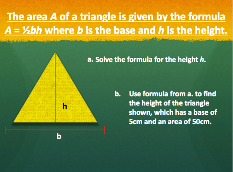 Eighth grade Lesson Solving Literal Equations | BetterLesson