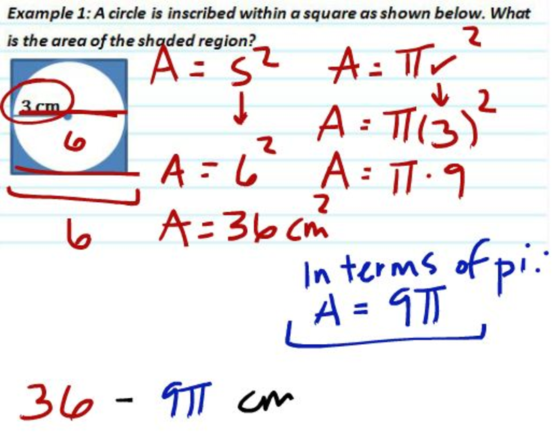 Seventh grade Lesson Inscribed Figures (w/ Circles)