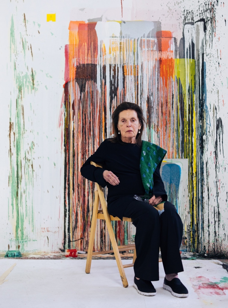 Pat Steir muestra su rueda de colores y revisa sus “Waterfalls ...