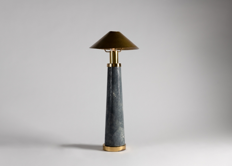 Karl Springer - Lighthouse-Style Shagreen Table Lamp - Collection ...