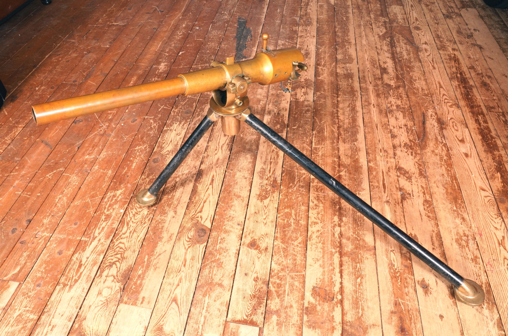 Brass Signal Cannon with Tripod legs Marked "U.S.N. OR 251 C 5.18 ...
