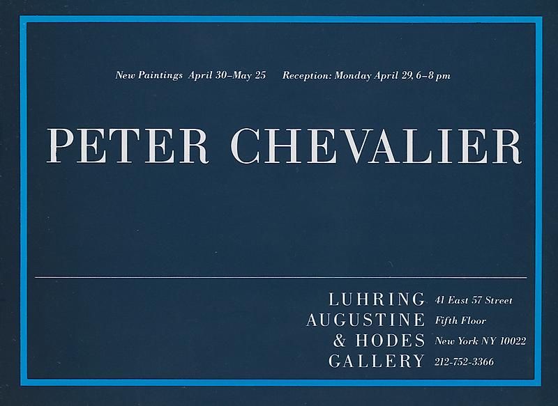 Peter Chevalier - - Exhibitions - Luhring Augustine
