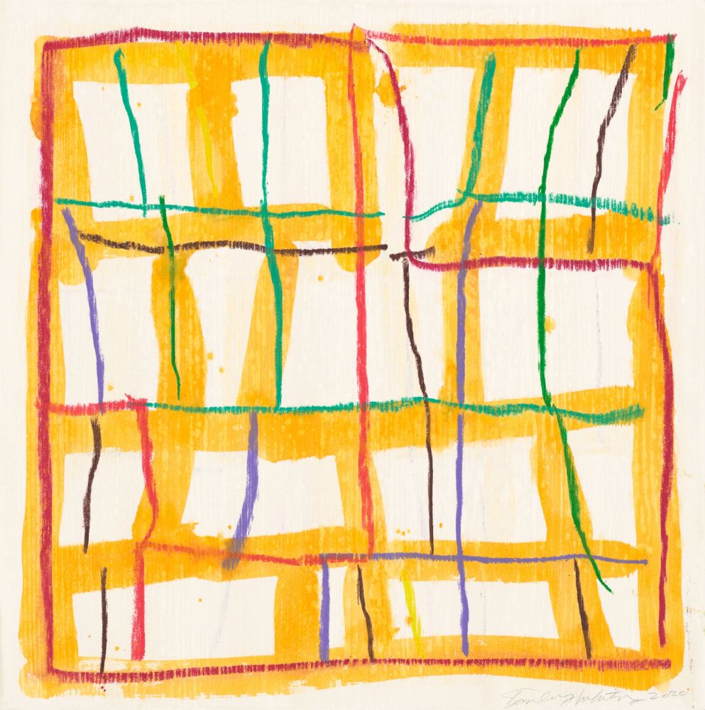 Small Monotypes - - Series - Two Palms