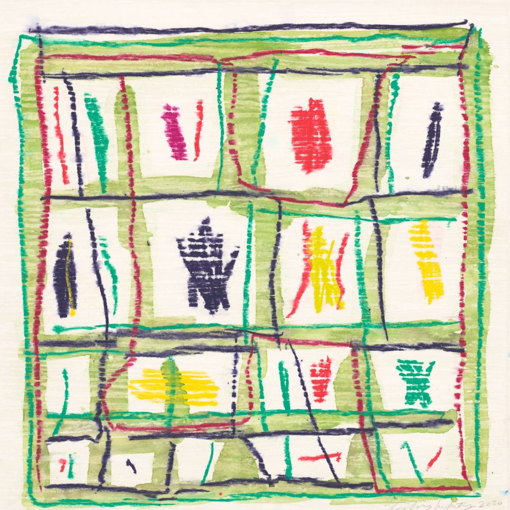 Small Monotypes - - Series - Two Palms