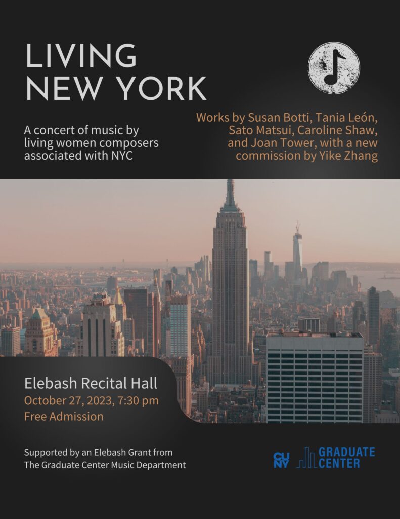 Concert: "Living New York" - GC Music Program Community Portal
