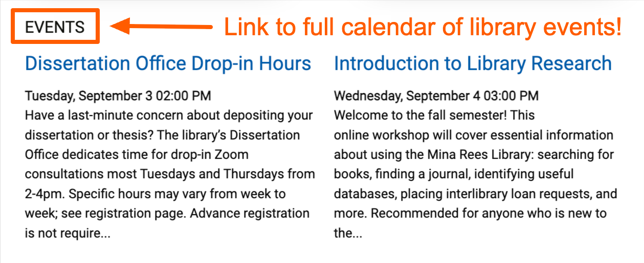 Graduate Center Library Blog | mrl events link