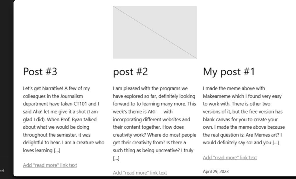 Assignment #10 – Customizing series, Part 1! – CT101 Digital Storytelling