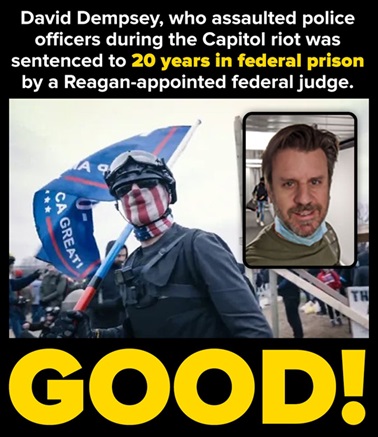 David Dempsey (one of the most violent Jan. 6 rioters) receives 20-year ...