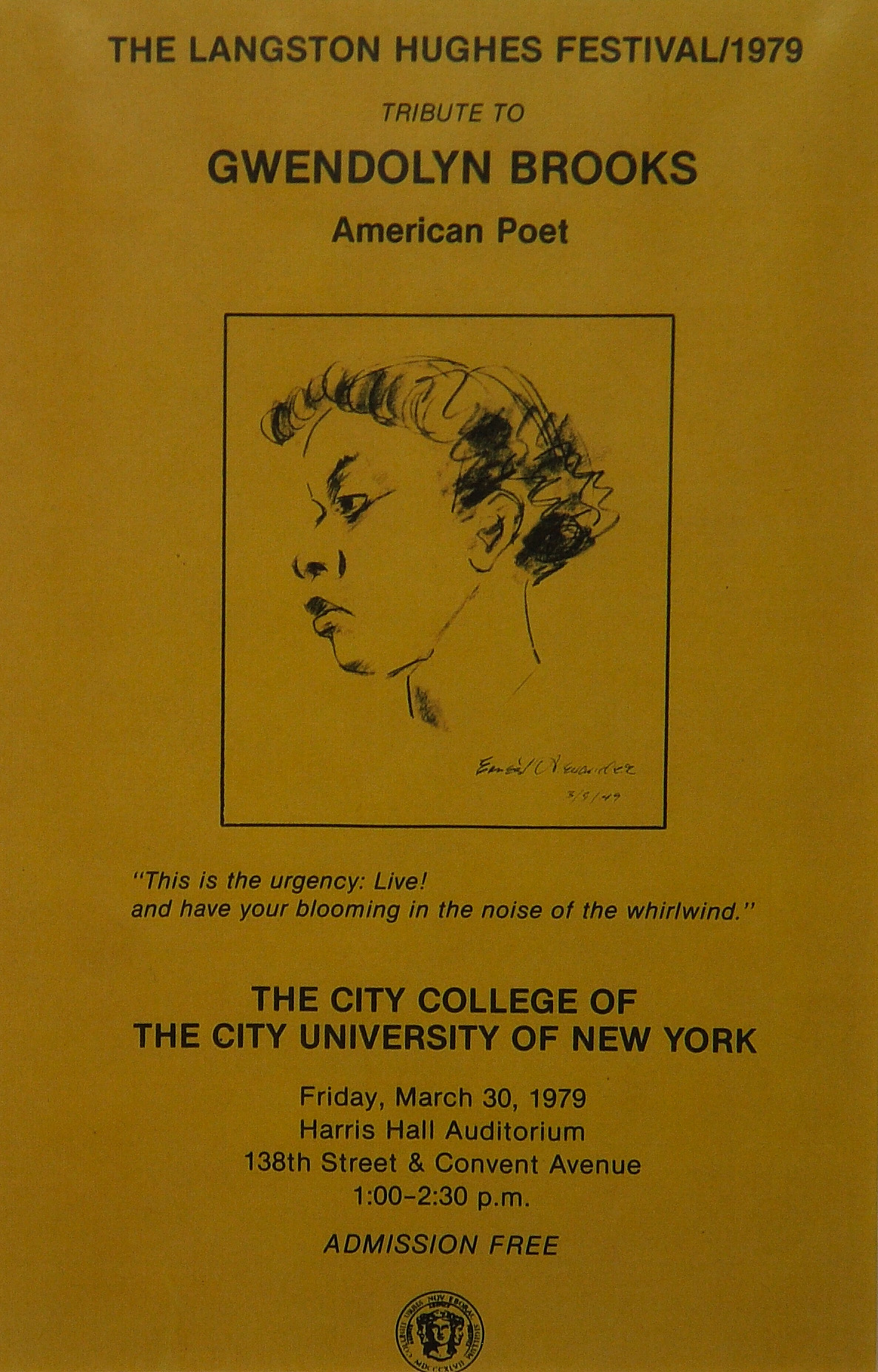 Gwendolyn Brooks – The Langston Hughes Festival at City College