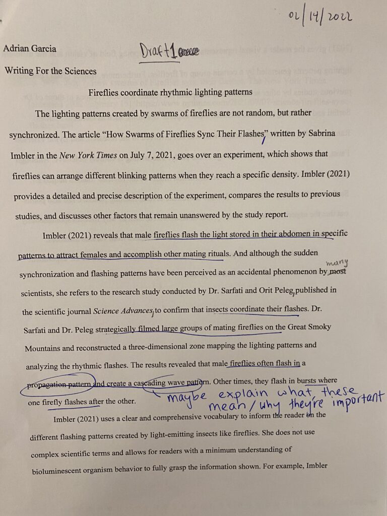 NY Times Summary/Evaluation 1st Draft – Portfolio and Self-Assesment