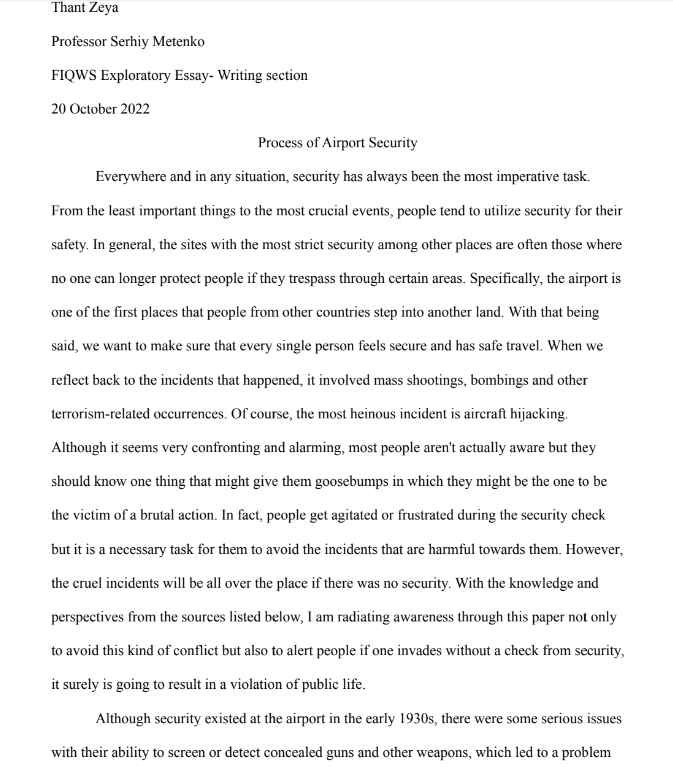 Draft of Exploratory Essay – Thant's Writing Portfolio