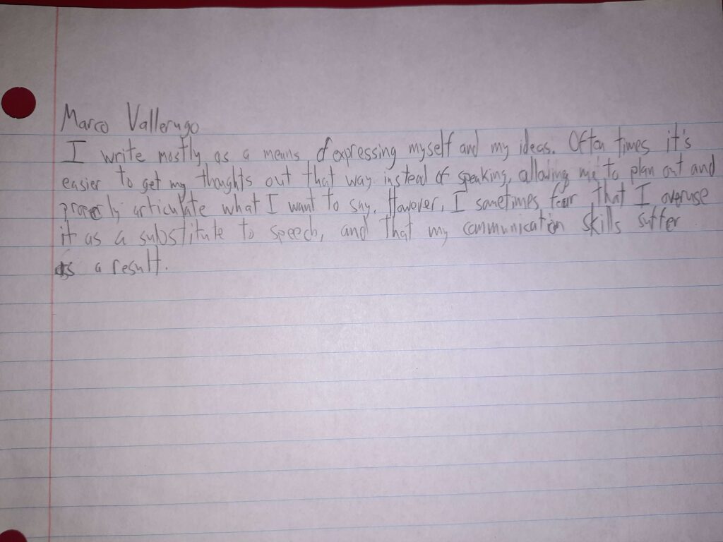 First Writing Assignment: “Why I Write” – Marco Vallerugo: Academic ...