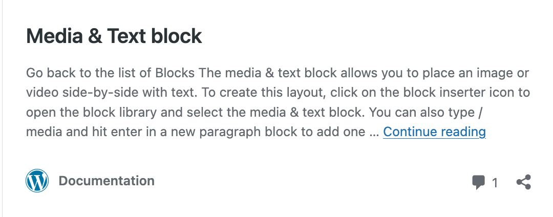 media text block - Help & Support