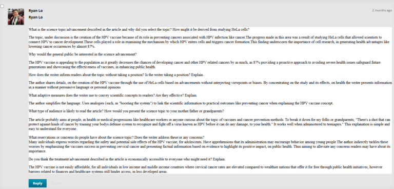 Ryan Lo Portfolio – Writing for Sciences – Fall 2024