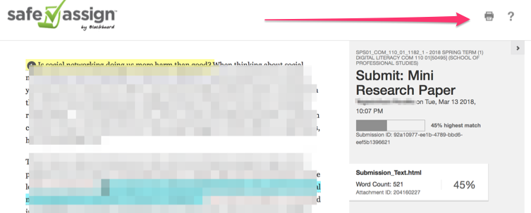 How to read a SafeAssign report – CUNY School of Professional Studies ...