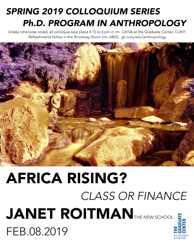 Colloq: Janet Roitman – Anthropology PhD Program Commons