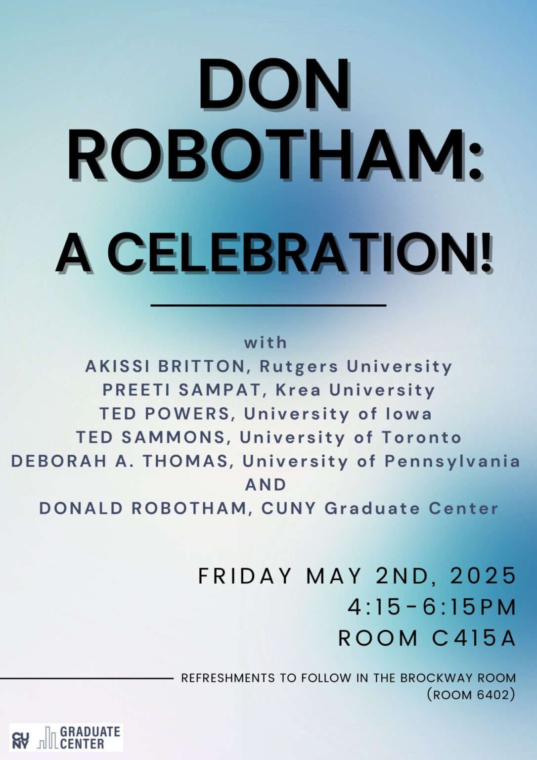 Don Robotham: A Celebration! – Anthropology PhD Program Commons