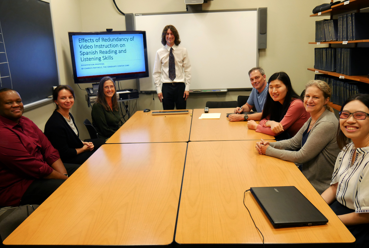 Charles Raffaele completes his proposal of his dissertation research ...
