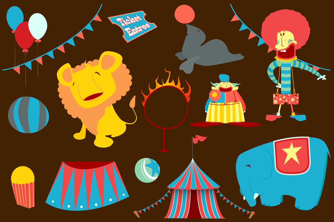 Circus clip-art ~ Illustrations on Creative Market