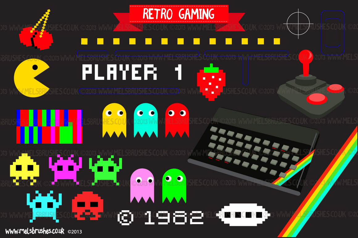 Retro Gaming ~ Illustrations on Creative Market