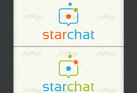Stars Box Social Chat Logo Template ~ Logo Templates on Creative Market