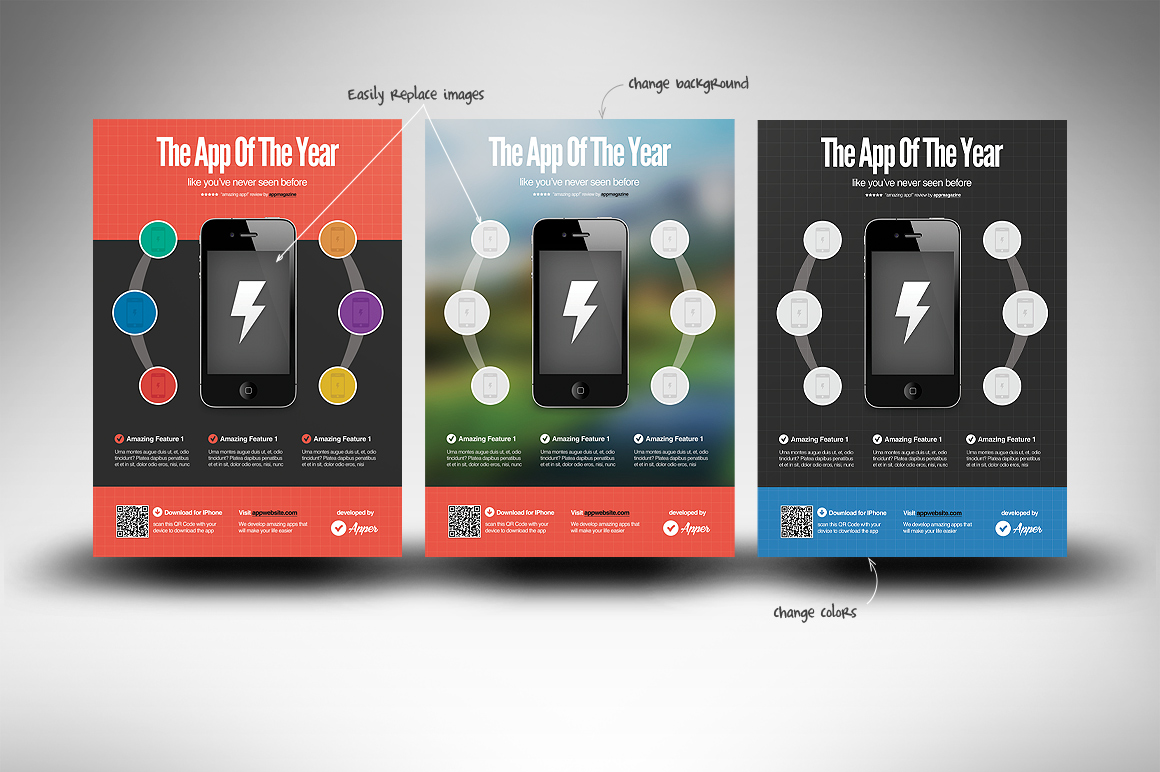 Apper - Mobile App Flyers ~ Flyer Templates on Creative Market