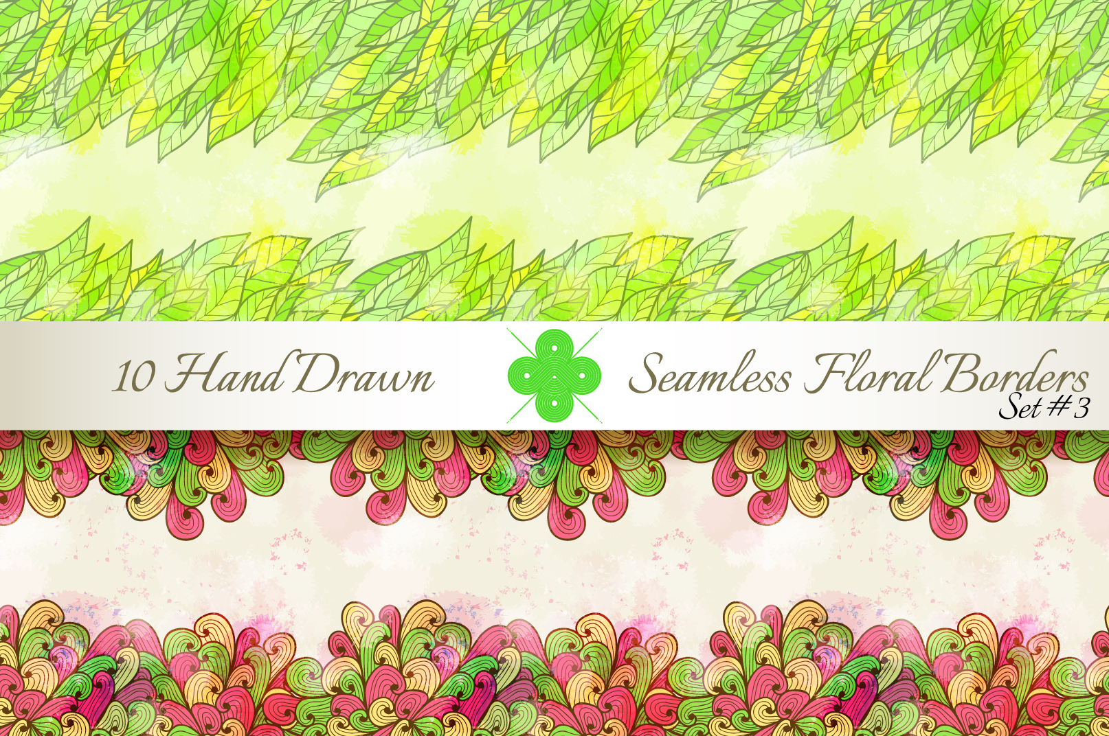 10 Floral Seamless Borders. Set#3 ~ Patterns on Creative Market