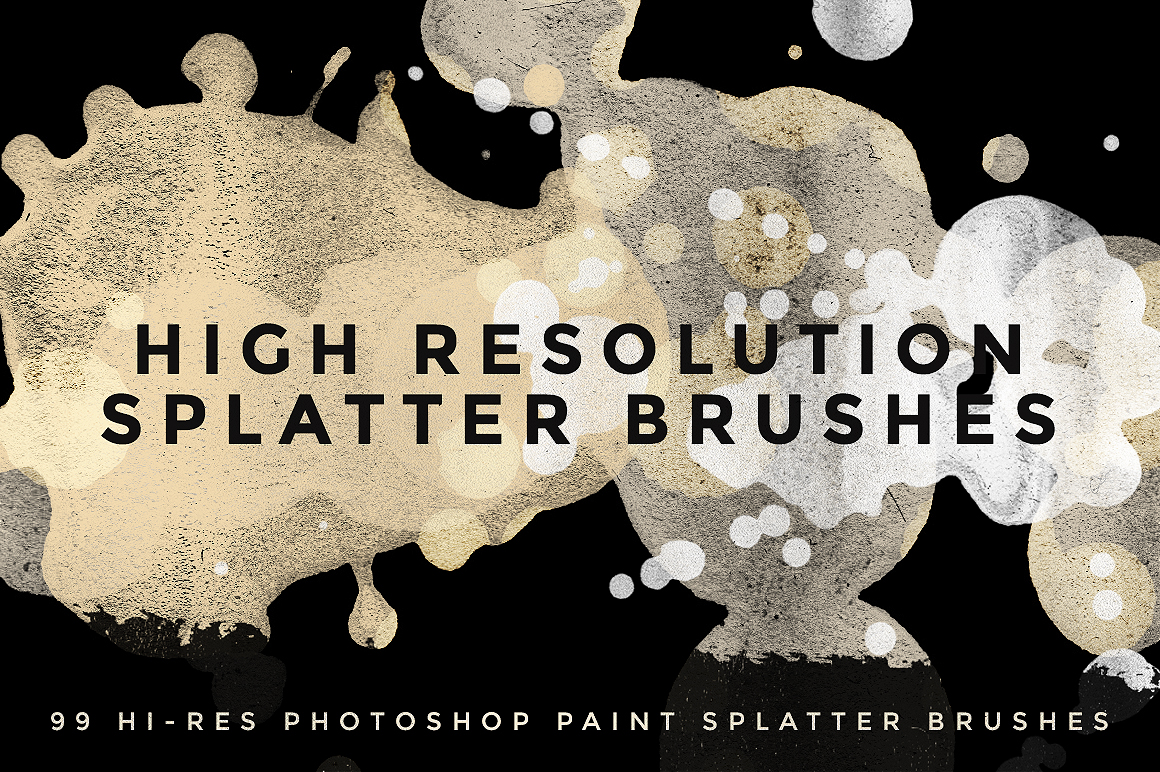 99 Hi Res Paint Splatter Brushes ~ Brushes on Creative Market