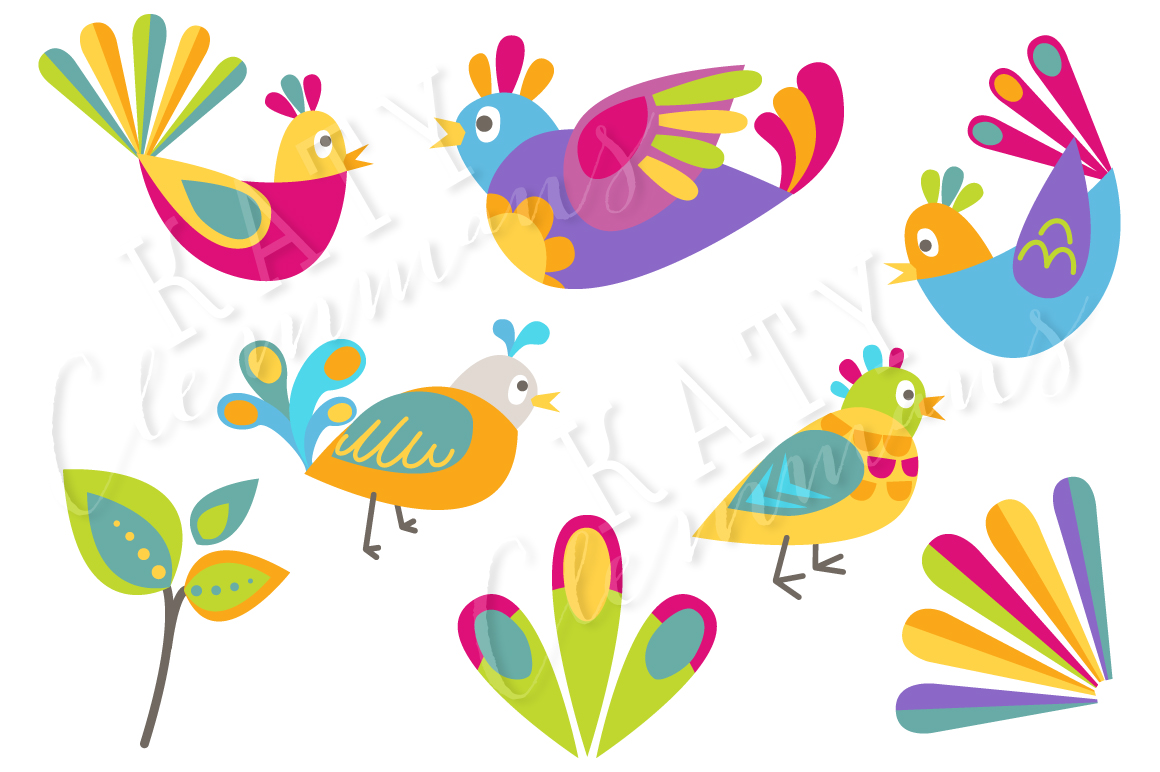 TWEETY BIRDS clip art & papers ~ Illustrations on Creative Market