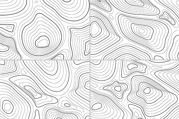 8 Vector Topographic Map Contours ~ Textures on Creative Market