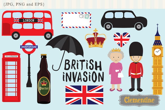 British Invasion clip art ~ Illustrations on Creative Market