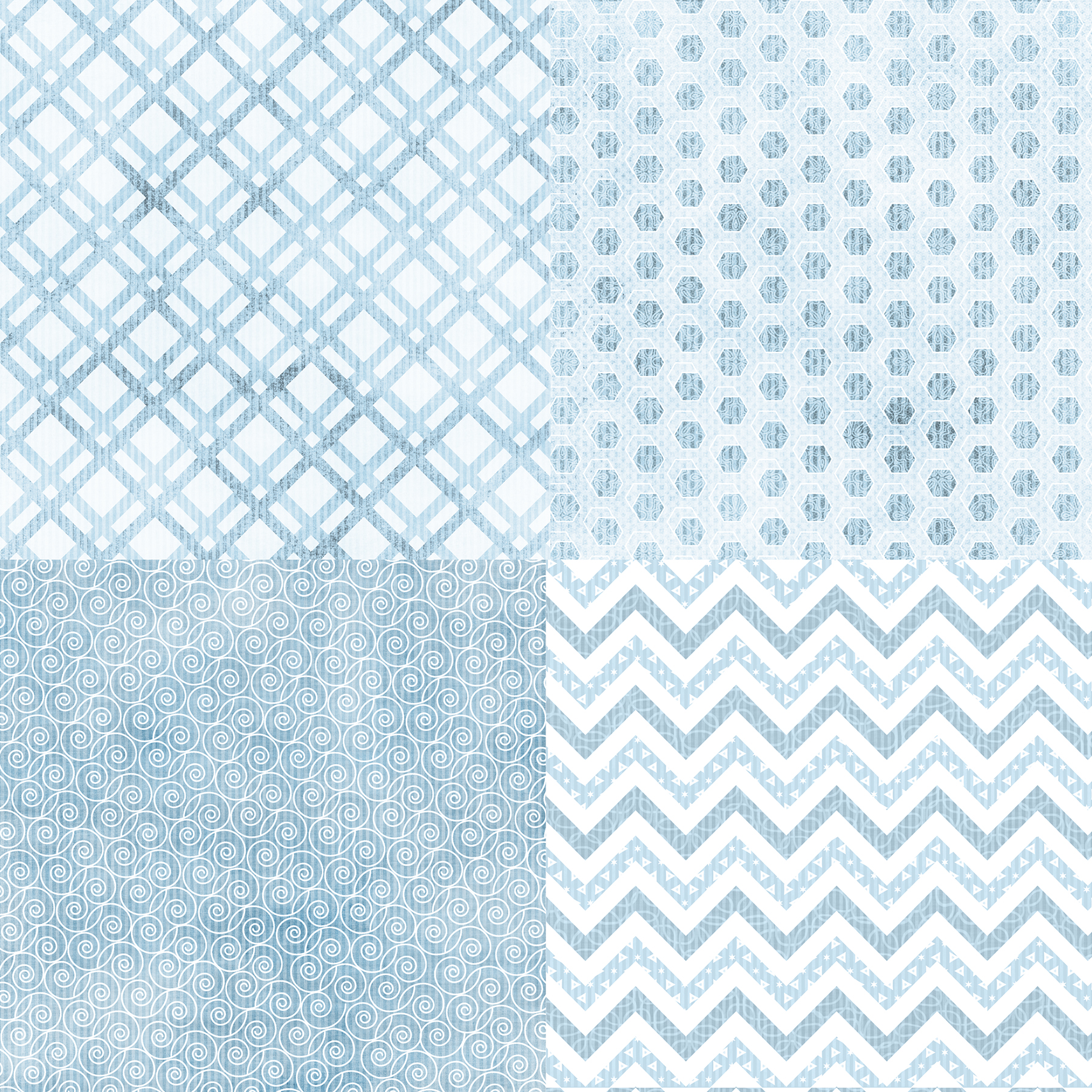 Wild About Blue Digital Paper Pack ~ Patterns on Creative Market