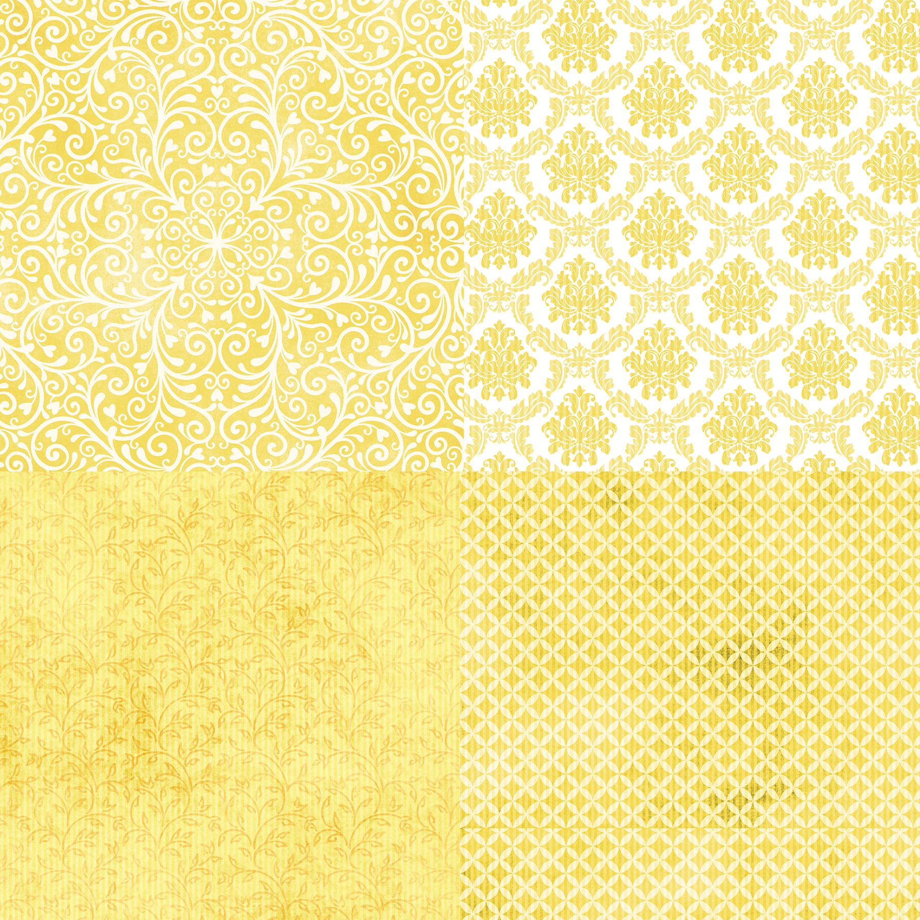 Wild About Yellow Set 2Digital Paper ~ Patterns on Creative Market