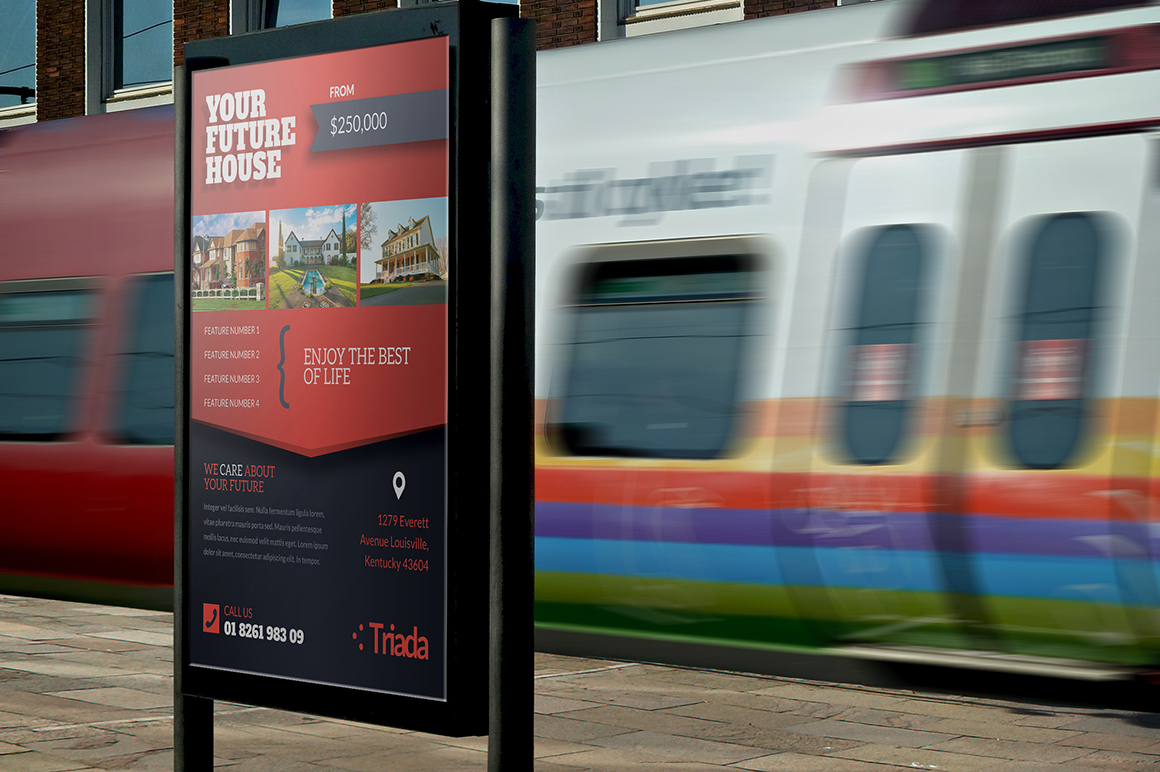 Bus Stop Billboard Design 1 ~ Flyer Templates on Creative Market