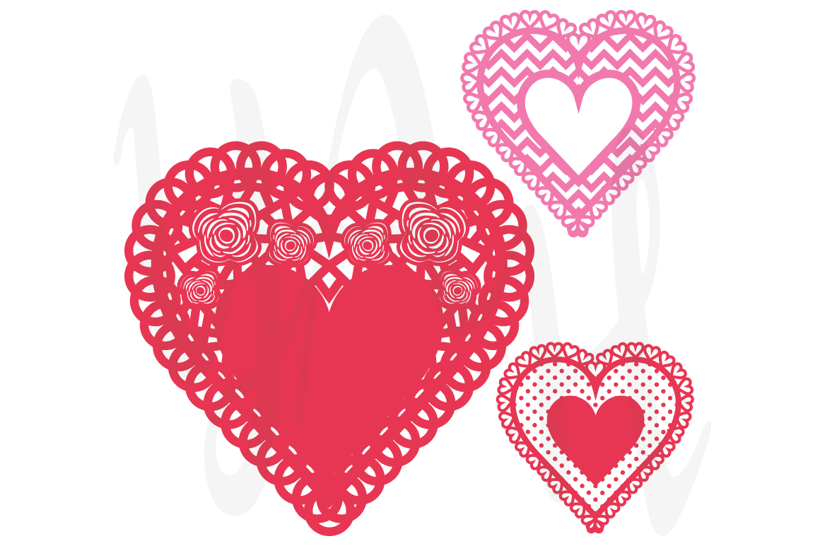 Heart Shaped Doilies Clip Art ~ Illustrations on Creative Market
