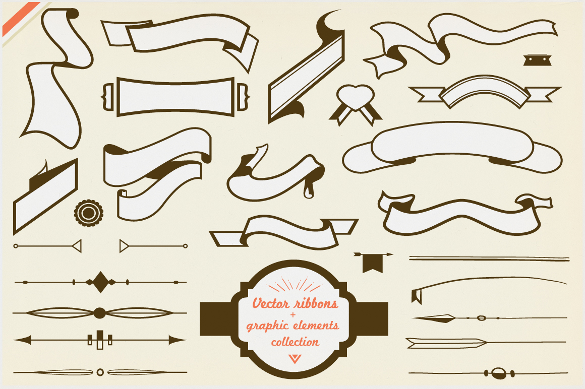 vector ribbons and graphic elements ~ Objects on Creative Market