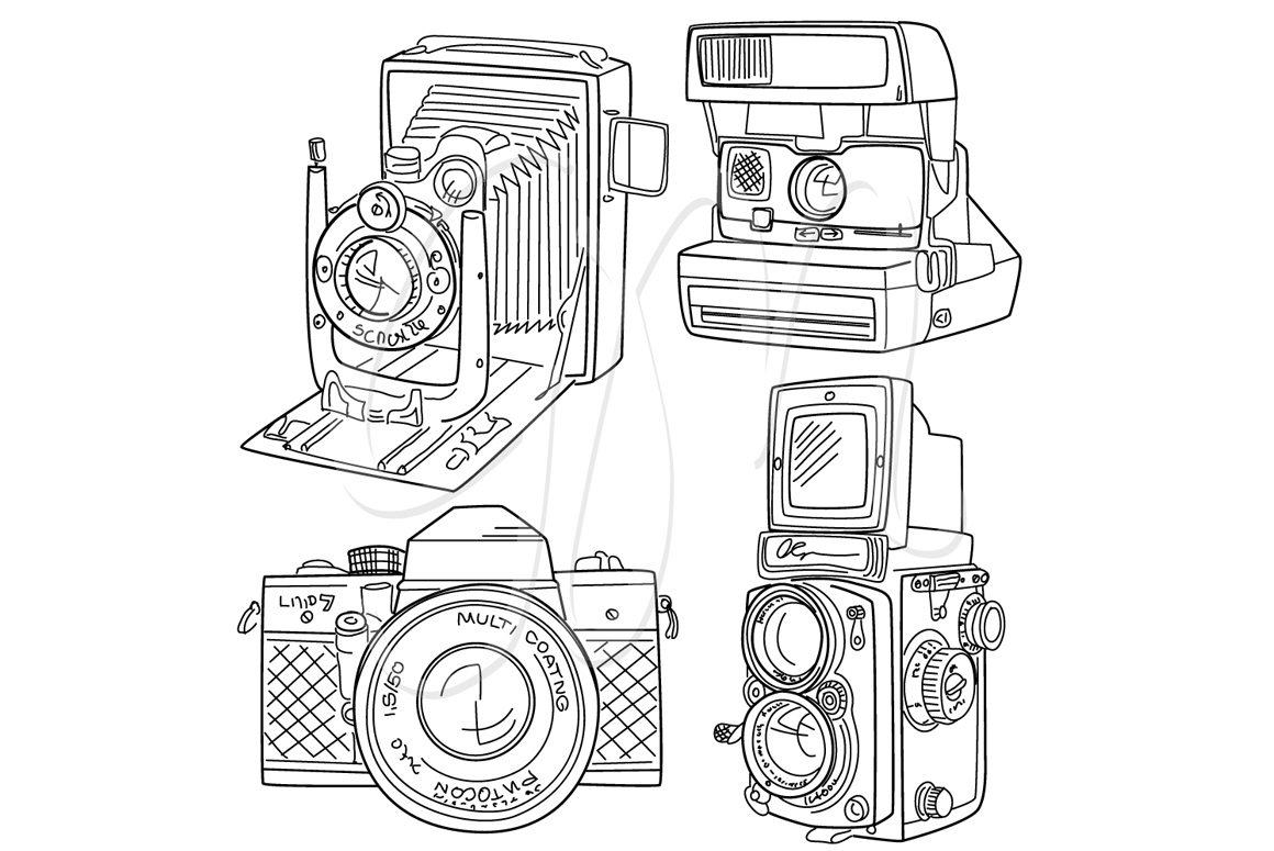 Vintage Camera digital clip art set ~ Illustrations on Creative Market