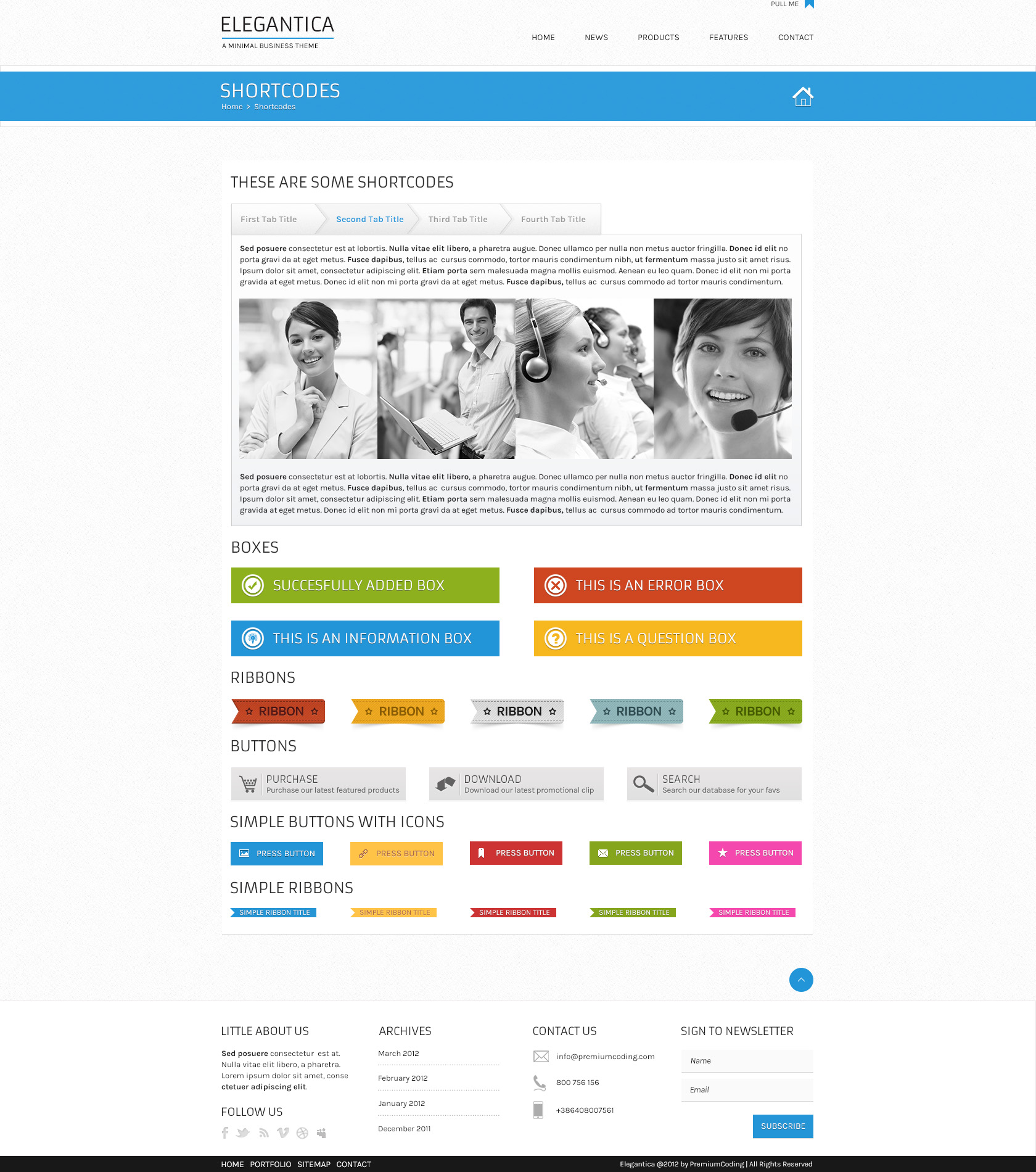 Elegantica - Website PSD Template ~ Website Templates on Creative Market