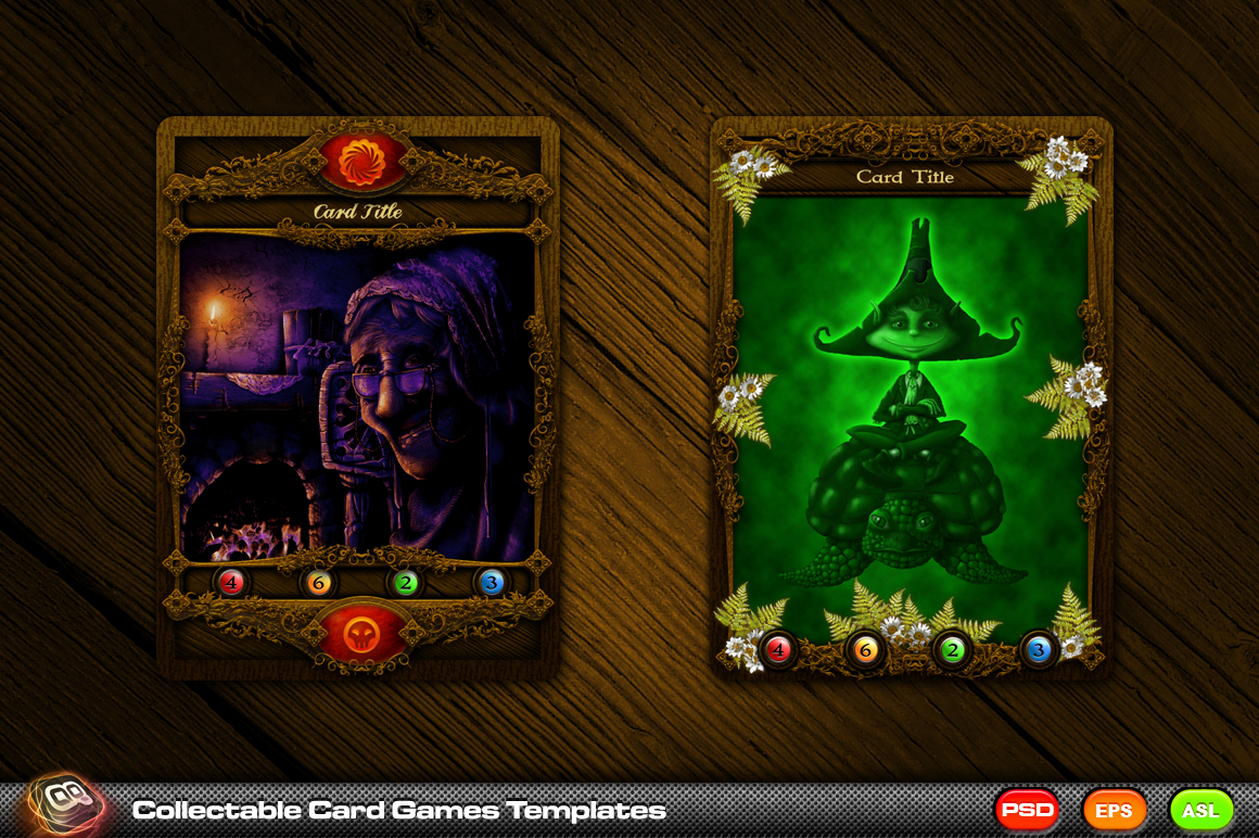 Collectable Card Games Templates ~ Card Templates on Creative Market