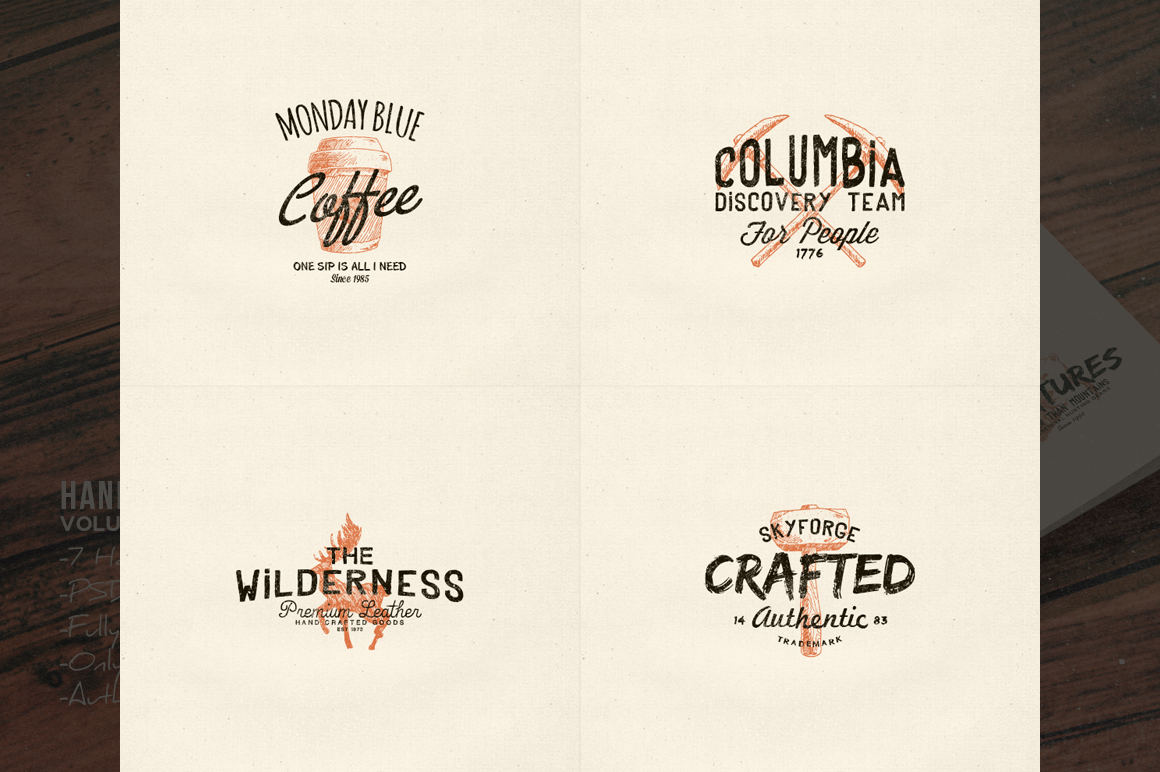 Hand Drawn Vintage Logos Volume 2 ~ Logo Templates on Creative Market