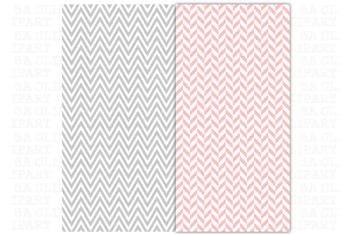 Pink Grey Chevron Digital Papers ~ Illustrations on Creative Market