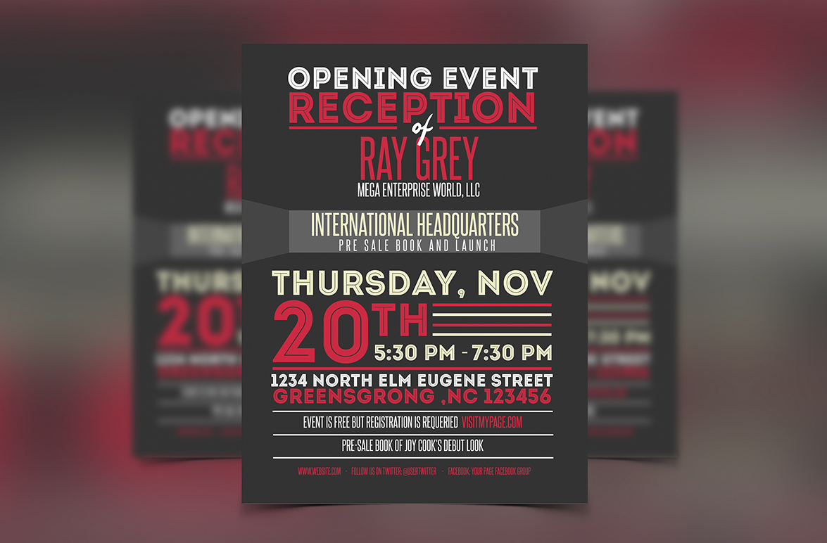 Event Program Template 2 Sides ~ Flyer Templates on Creative Market
