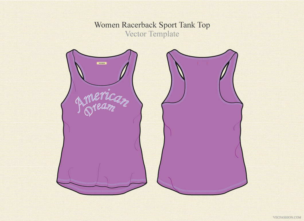 Women Racerback Sport Tank Top ~ Illustrations on Creative Market