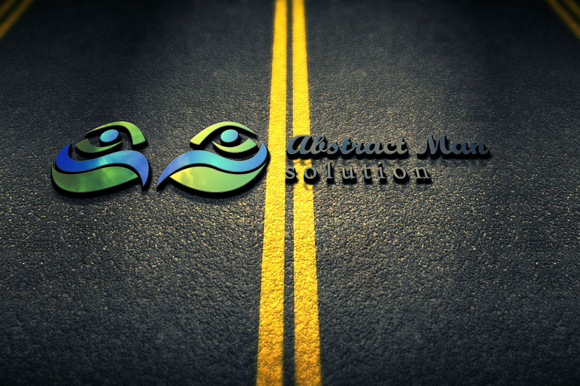 Abstract man Logo ~ Logo Templates on Creative Market