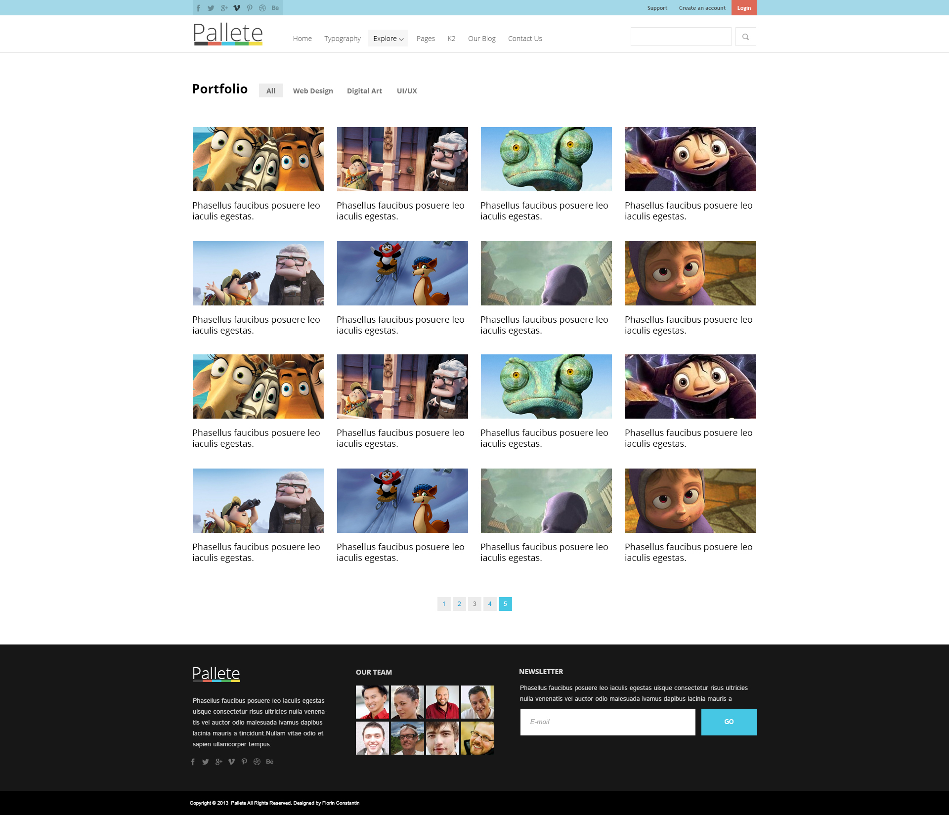 Pallete Theme PSD ~ Website Templates on Creative Market