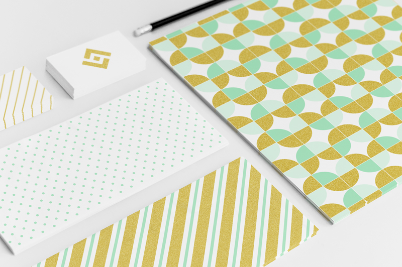Mint And Gold Patterns Digital Paper ~ Patterns on Creative Market